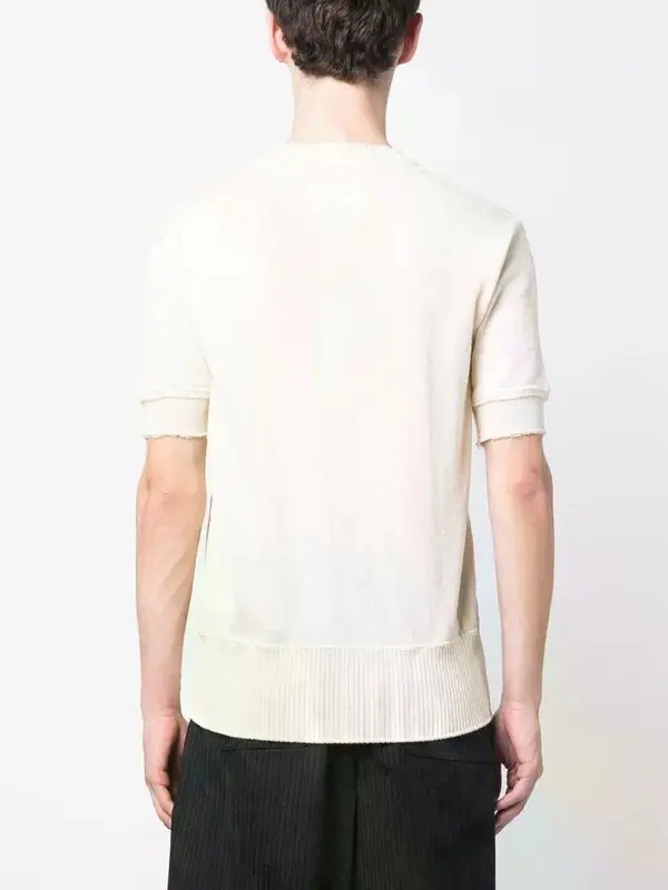 MAISON MARGIELA Ripped-edge Knitted T-shirt