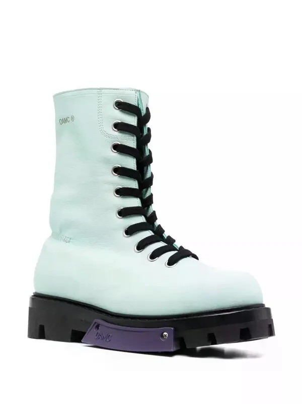 OAMC Logo-print Lace-up Ankle Boots