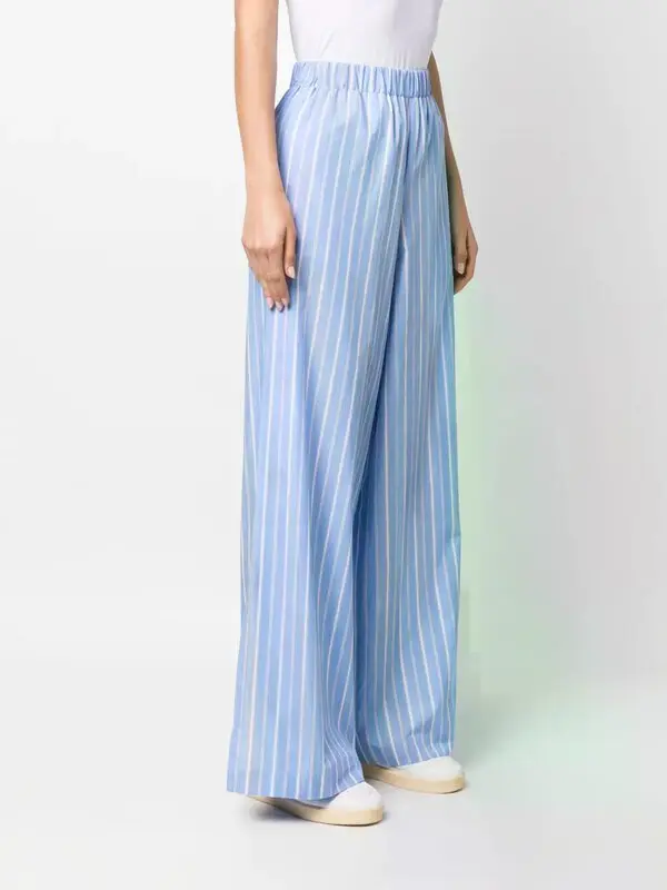WOERA Striped Palazzo Trousers