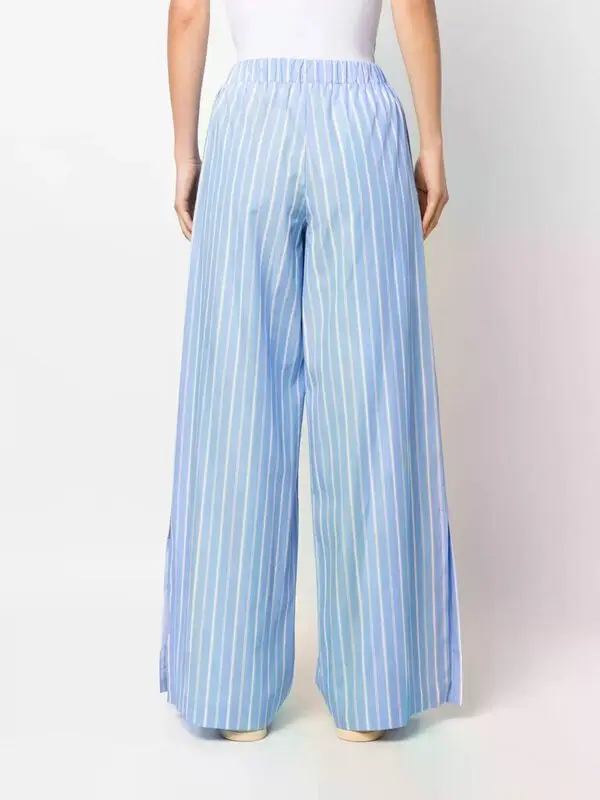 WOERA Striped Palazzo Trousers