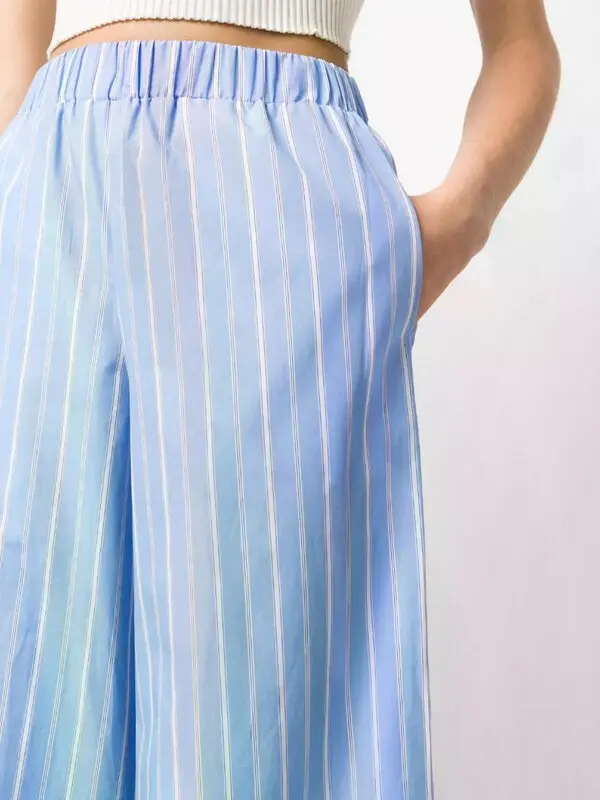 WOERA Striped Palazzo Trousers