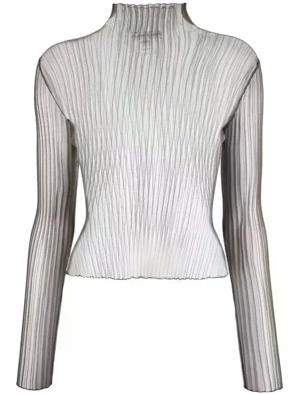 AISLING CAMPS Modern Mist Sheer Long Sleeve T-shirt