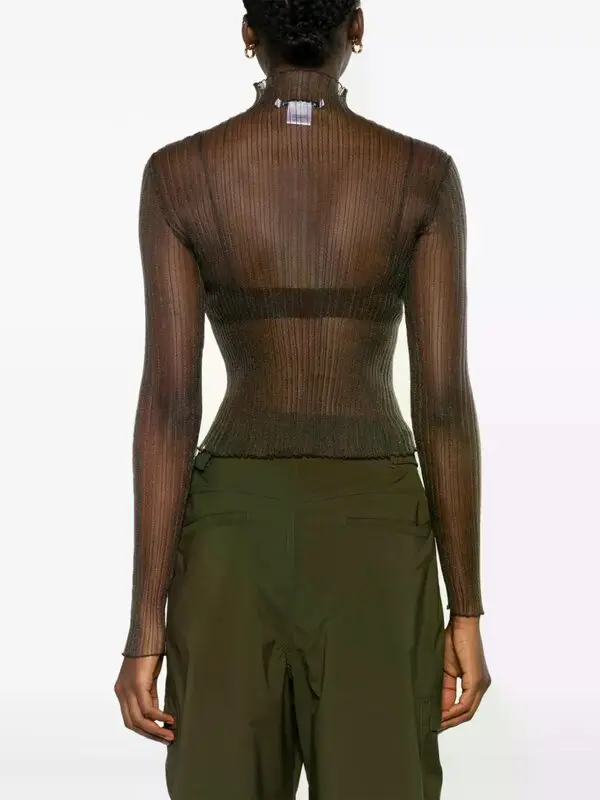 AISLING CAMPS Modern Mist Sheer Long Sleeve T-shirt