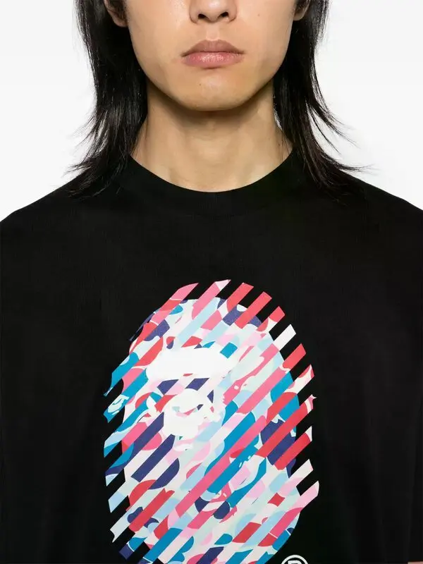 A BATHING APE Abc Camo Illusion Ape Head Relaxed Fit Tee