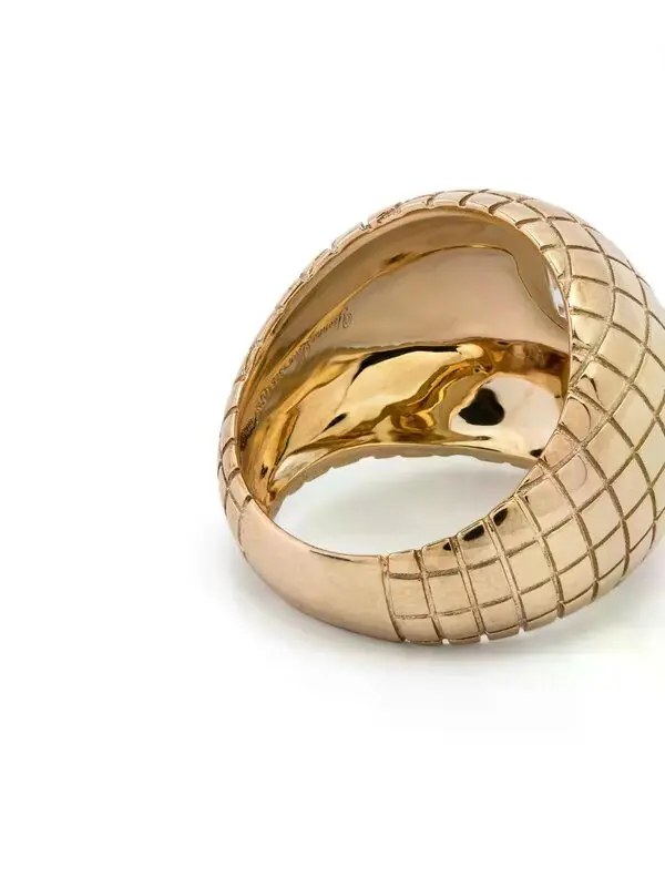 Yvonne Léon 9kt Yellow Disco Ring With White Topaz