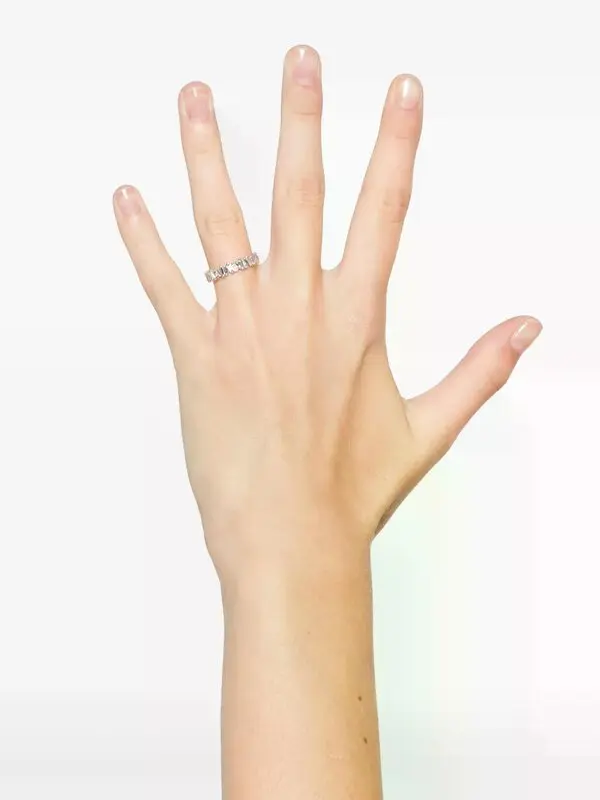 SUZANNE KALAN 18kt White Gold Baguette Diamond Ring - Silver