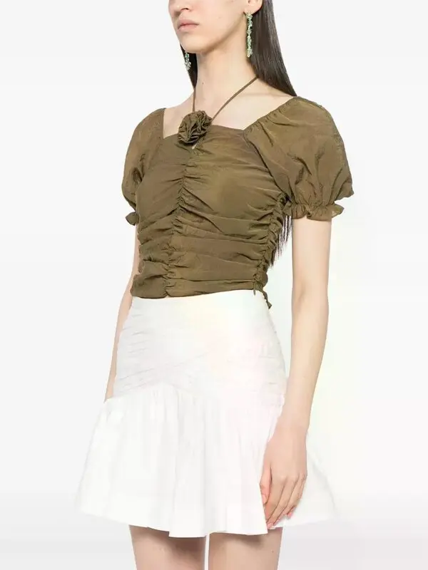B+AB Floral Appliqué Halterneck Top