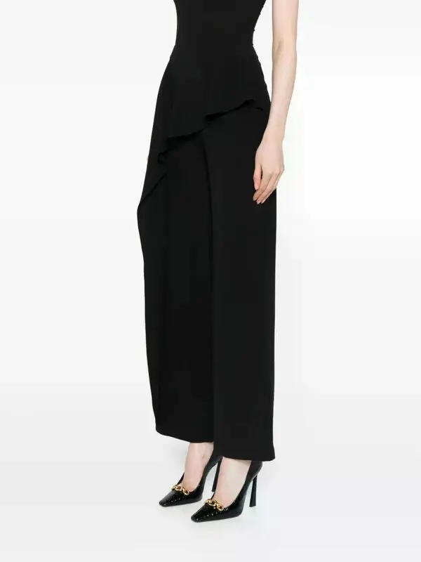 EDWARD ACHOUR PARIS Ruffled Detail Flared Trousers