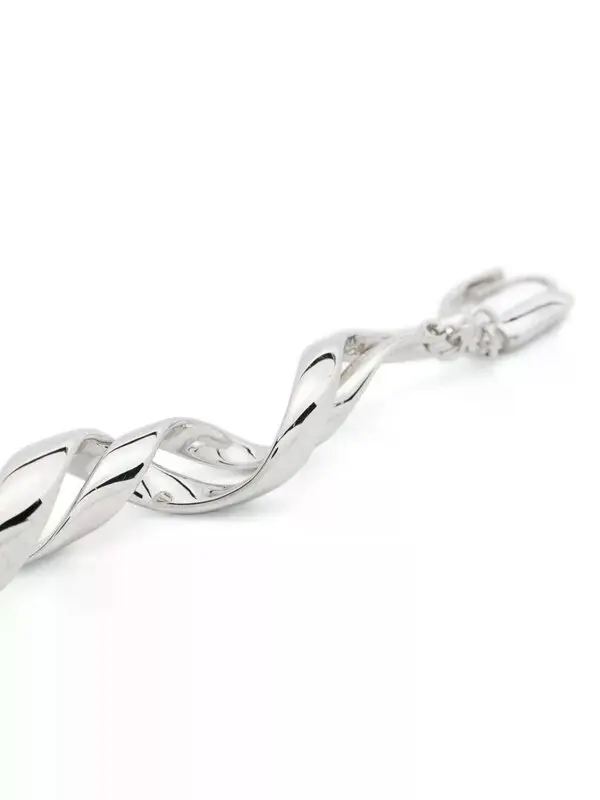 Eddie Borgo Tone Spiraled Ribbon Drop Earrings
