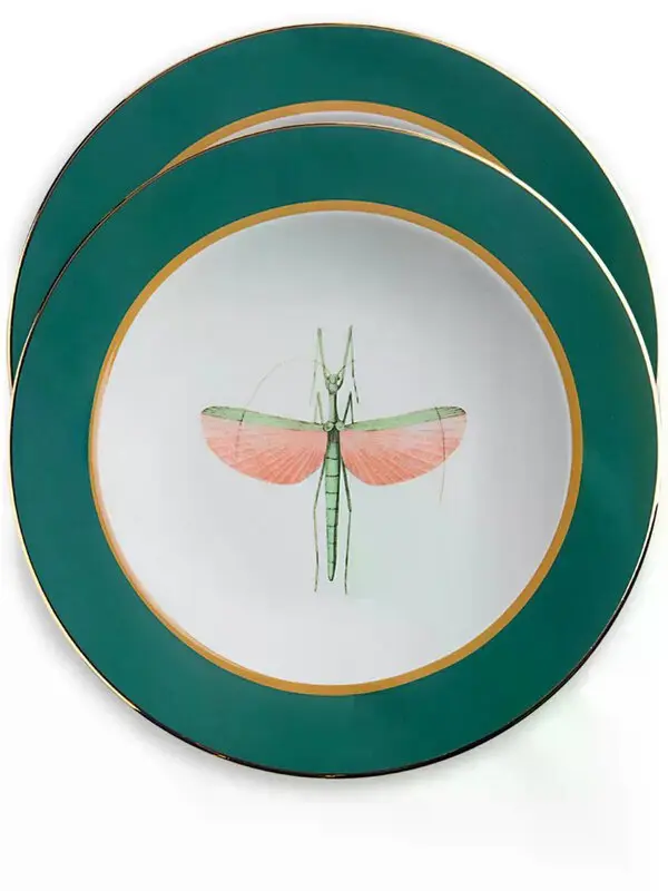 La DoubleJ Libellula Soup Plates - Green