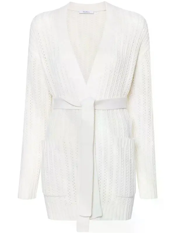 Max Mara Wool-cashmere Blend Cardigan - White