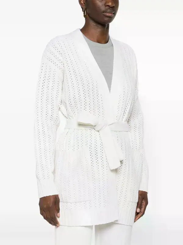 Max Mara Wool-cashmere Blend Cardigan - White