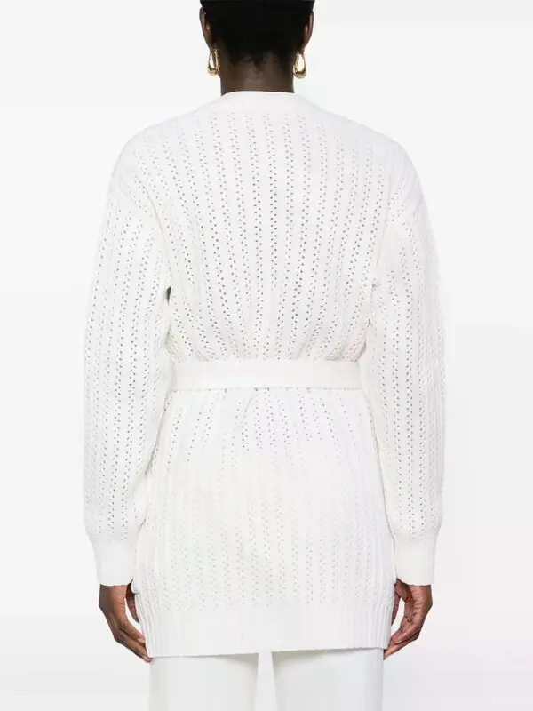 Max Mara Wool-cashmere Blend Cardigan - White