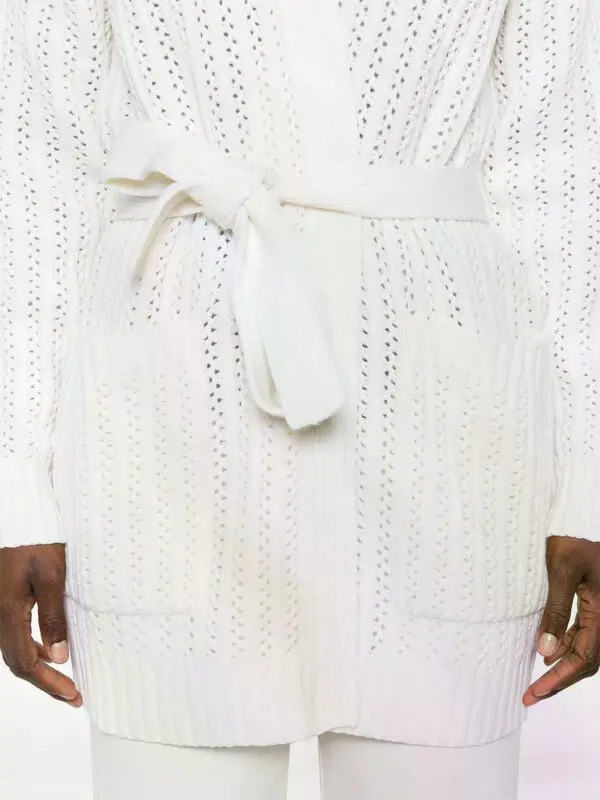 Max Mara Wool-cashmere Blend Cardigan - White