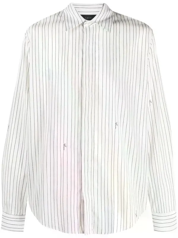 Amiri Striped Long-sleeve Cotton Shirt