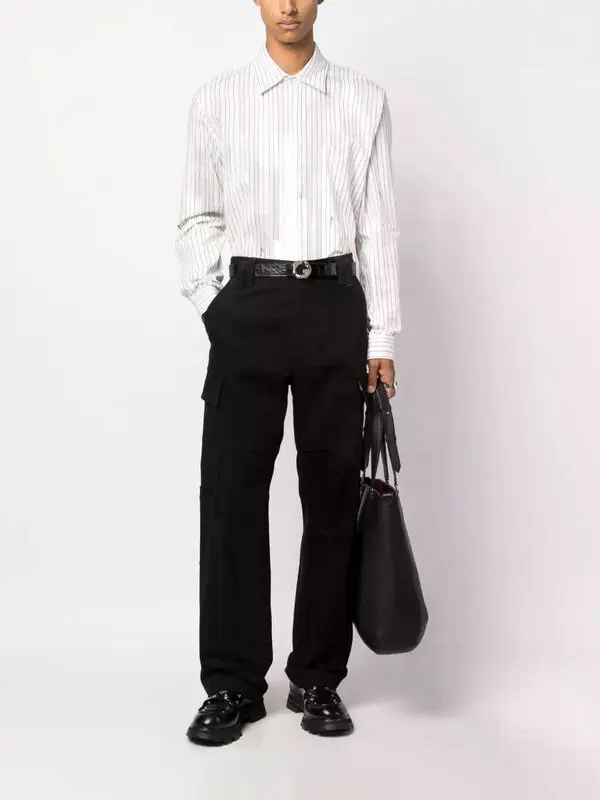 Amiri Striped Long-sleeve Cotton Shirt