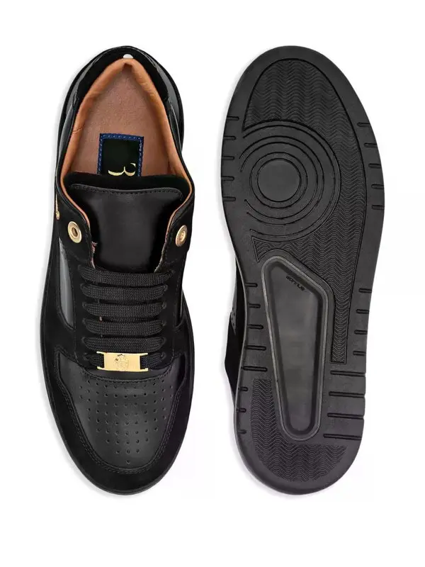 BILLIONAIRE Suede Low-top Sneakers With Perforated Toebox