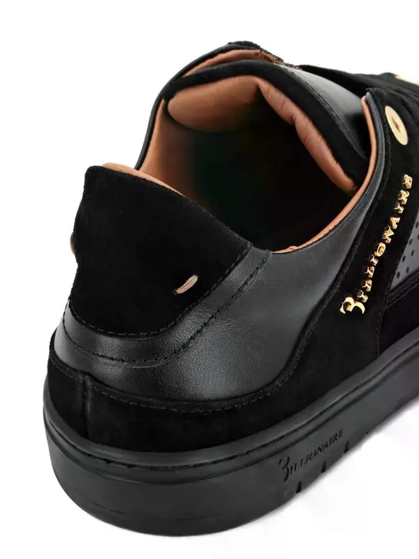 BILLIONAIRE Suede Low-top Sneakers With Perforated Toebox