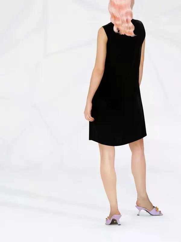 Moschino Sleeveless Mini Shift Dress - Black