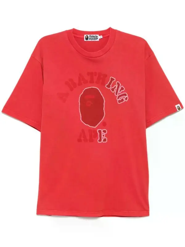 A BATHING APE Garment Dye College Relaxed Fit Tee