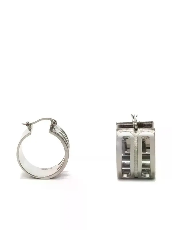 Victoria Beckham Engraved Logo Hoop Earrings