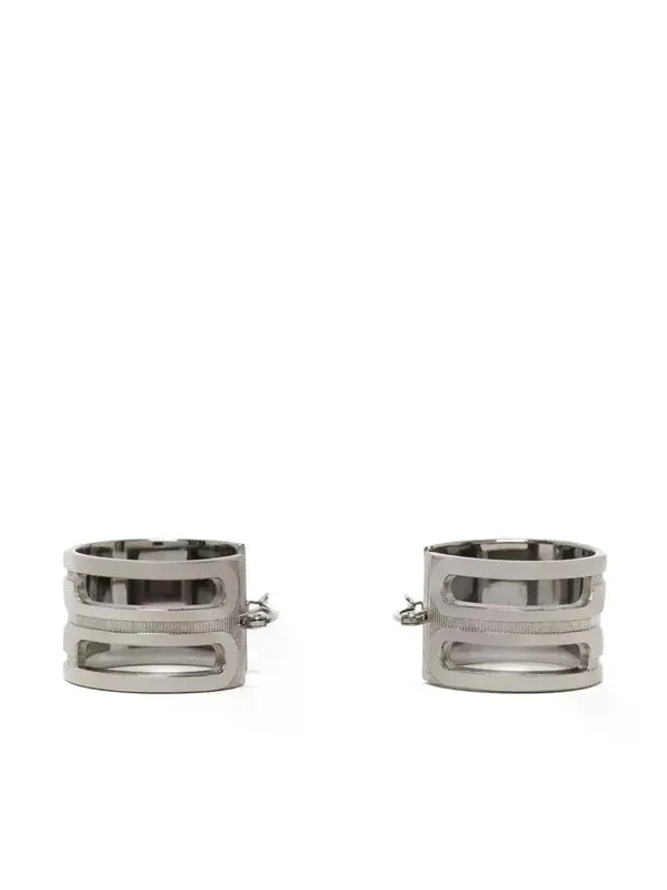 Victoria Beckham Engraved Logo Hoop Earrings