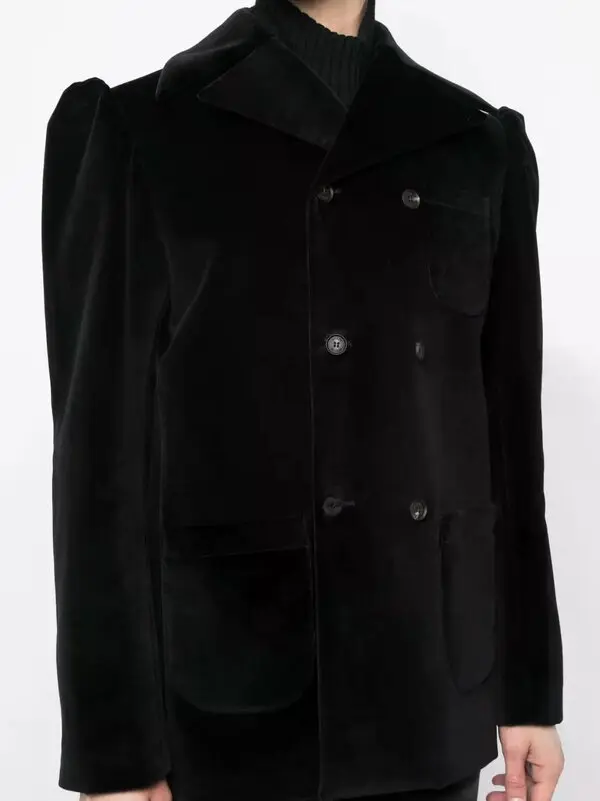 EGONLAB Double-breasted Velvet Blazer