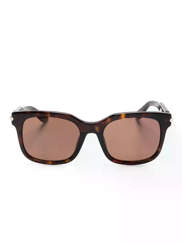 Alexander McQueen Square Frame Sunglasses - Brown