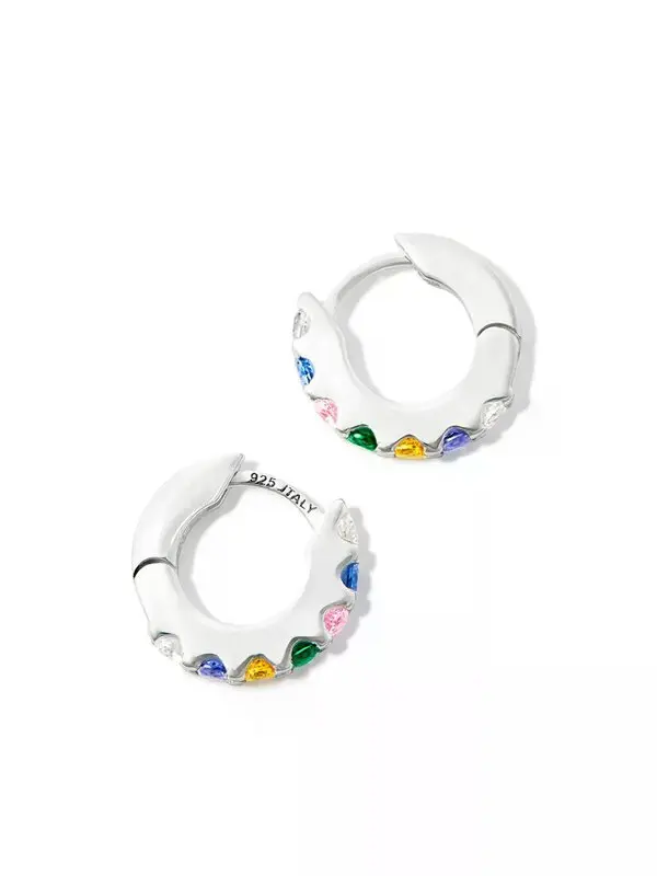 HATTON LABS Multi-stone Hoop Earrings