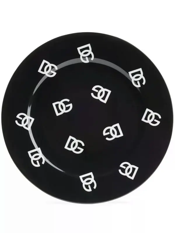 Dolce & Gabbana Logo-print Dinner Plate - Black