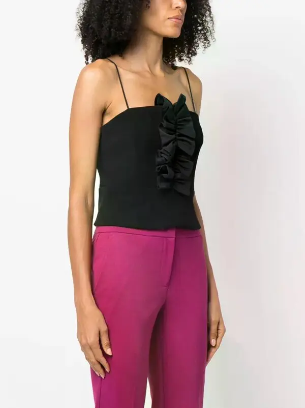 Pinko Ruffled Spaghetti Strap Top