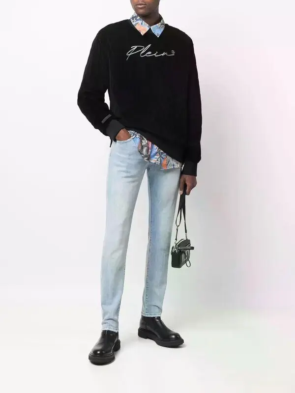 Philipp Plein Logo-plaque Skinny Jeans - Blue