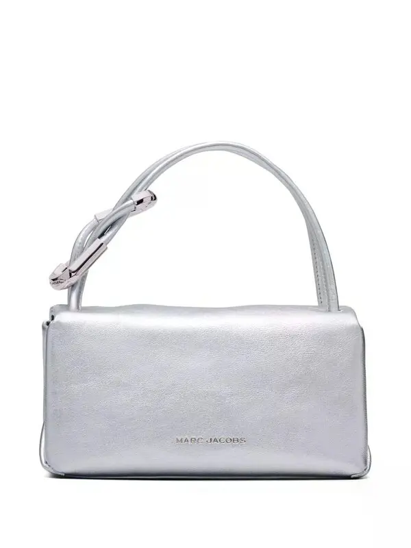 Marc Jacobs Mini The Metallic Dual Top-handle Bag - Silver