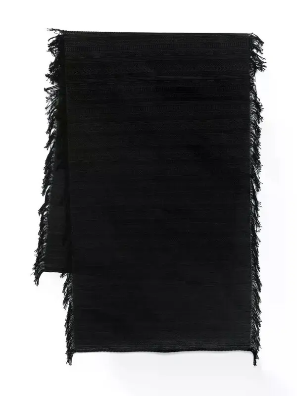 Max Mara Patterned-jacquard Scarf - Black