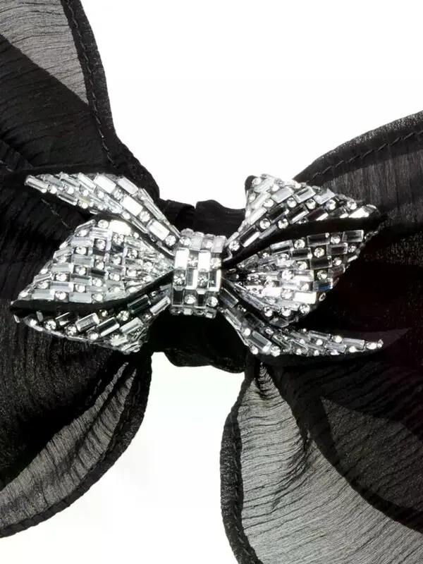 MAISON MICHEL Fanie Hair Bow - Black