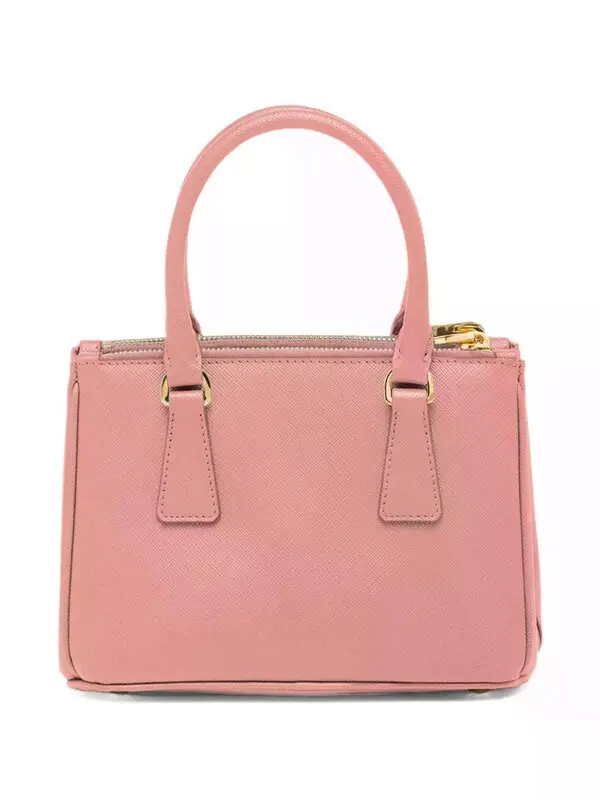 Prada Saffiano Leather Mini Galleria Tote Bag - Pink