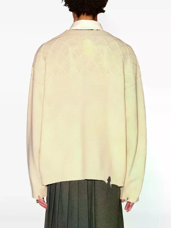 AMBUSH Number Embroidered V-neck Jumper