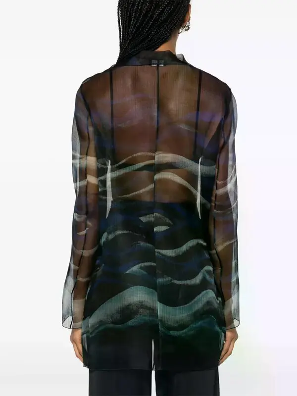 Giorgio Armani Abstract Print Silk Blouse