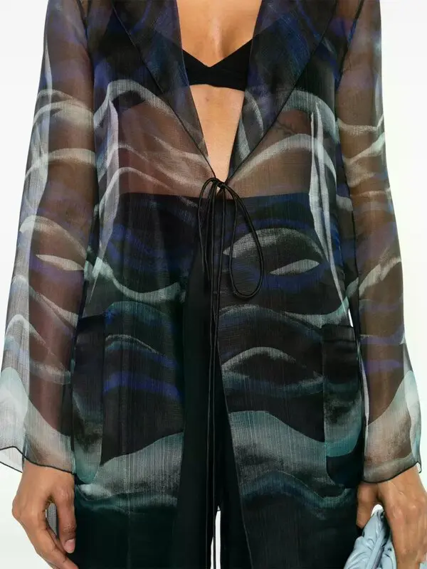 Giorgio Armani Abstract Print Silk Blouse