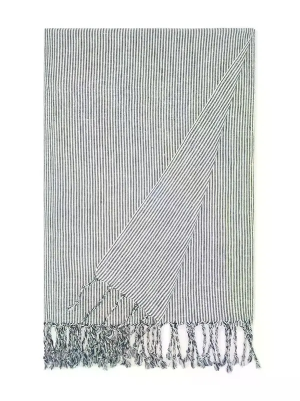 Brunello Cucinelli Striped Throw - Blue