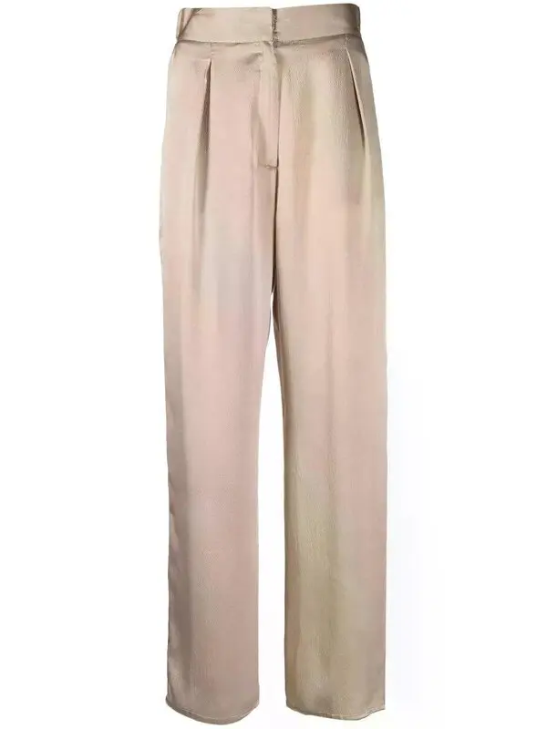 Dusan Cropped Silk Palazzo Pants