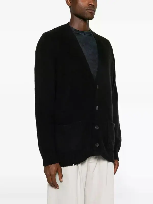 Avant Toi Brushed Merino Wool-cashmere Blend Cardigan