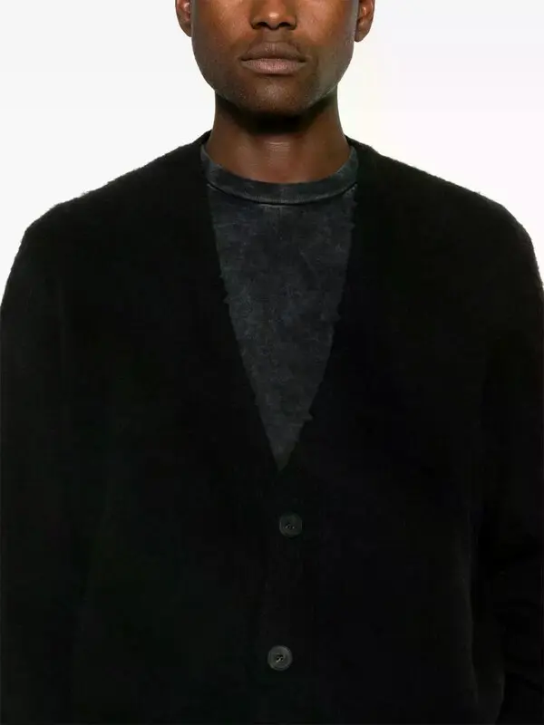Avant Toi Brushed Merino Wool-cashmere Blend Cardigan