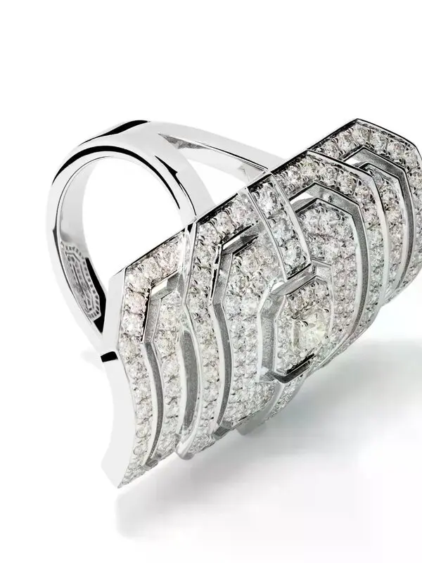 STATEMENT Sterling And Diamond Cocktail Ring