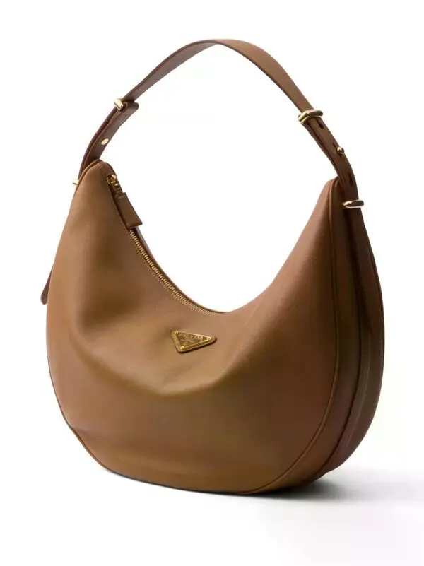 Prada Large Arqué Leather Shoulder Bag