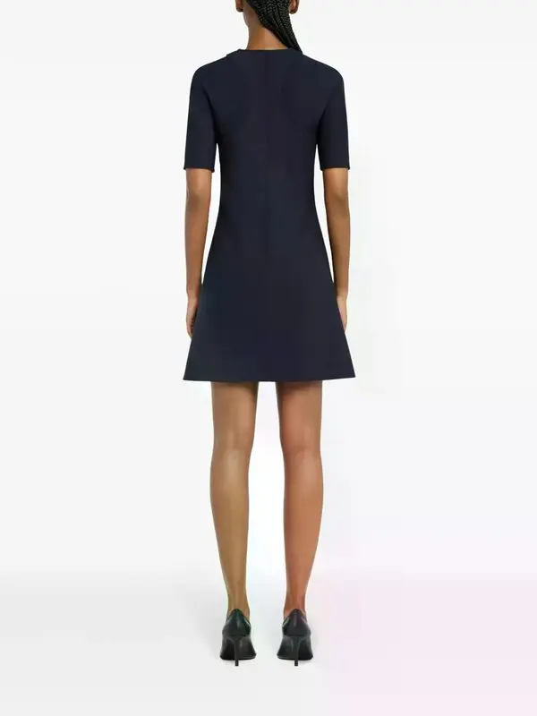 COURREGES A-line Mini Dress With Front Fastening - Blue