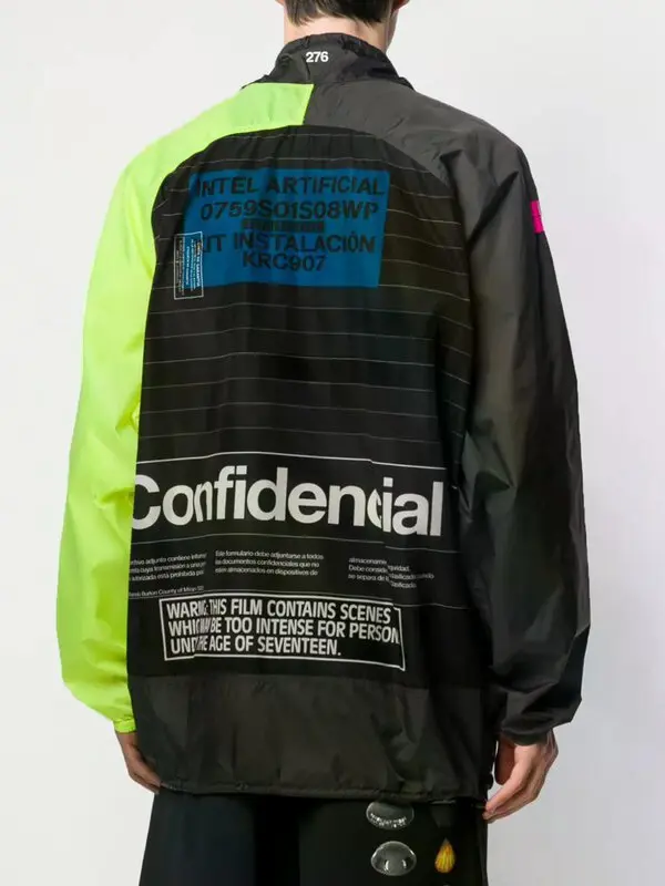 COUNTY OF MILAN Lettering Print Anorak Windbreaker
