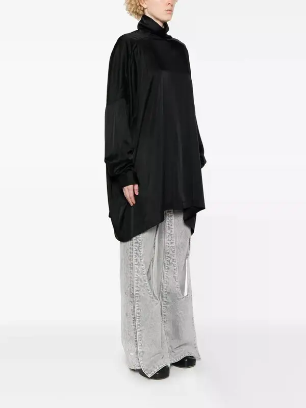 Rick Owens Satin Tabard Blouse