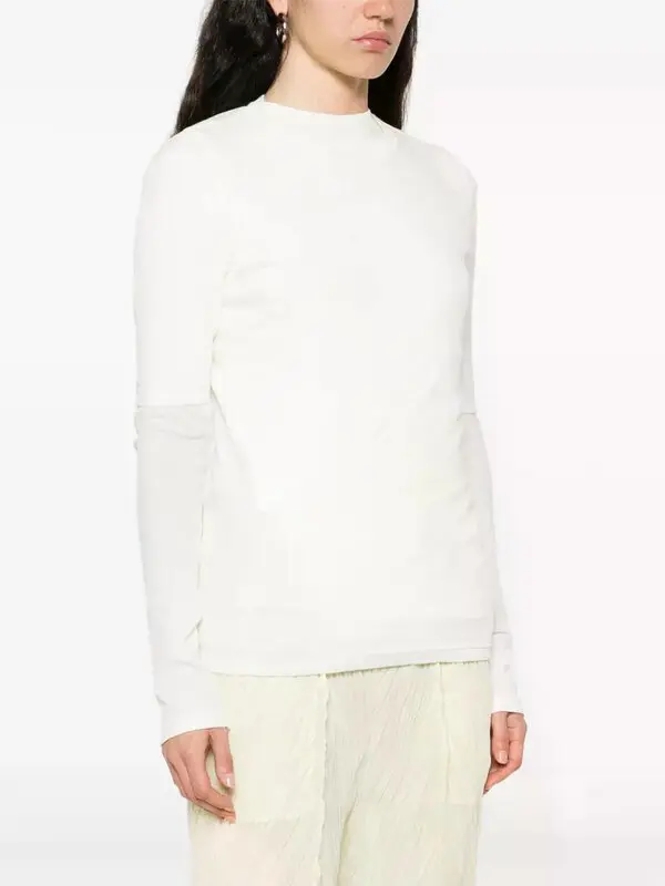 JIL SANDER Long Sleeve Cotton T-shirt - Neutrals