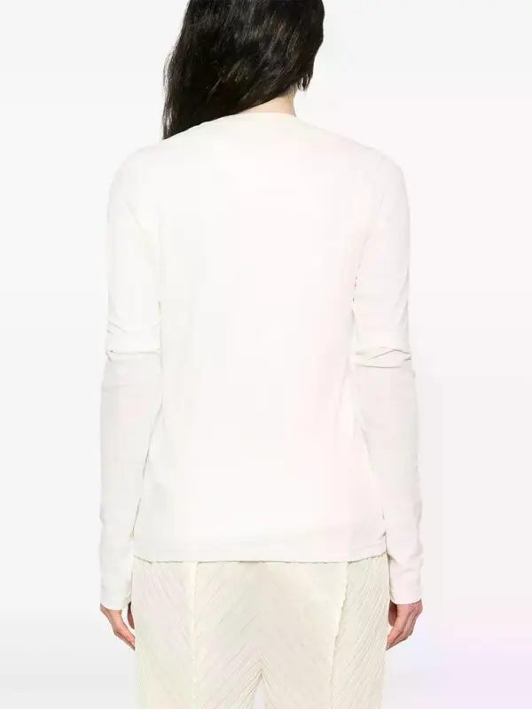 JIL SANDER Long Sleeve Cotton T-shirt - Neutrals